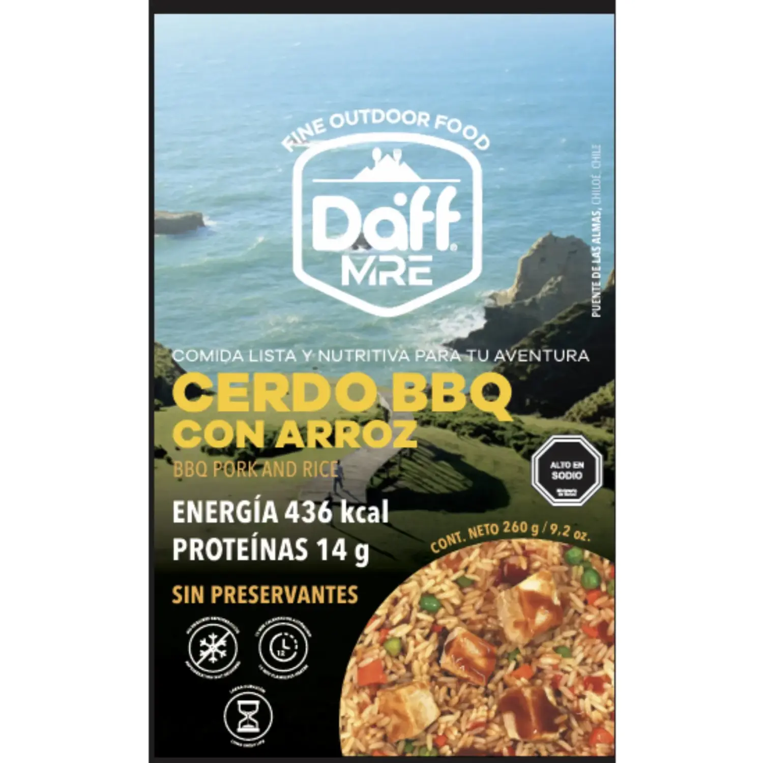 Daff Cerdo BBQ con arroz